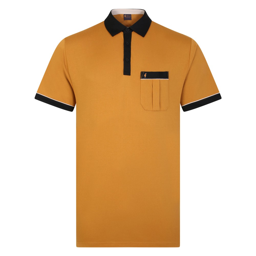 Mens Gabicci Contrasting Collar,Cuff and Placket Jersey Polo Shirt in ...